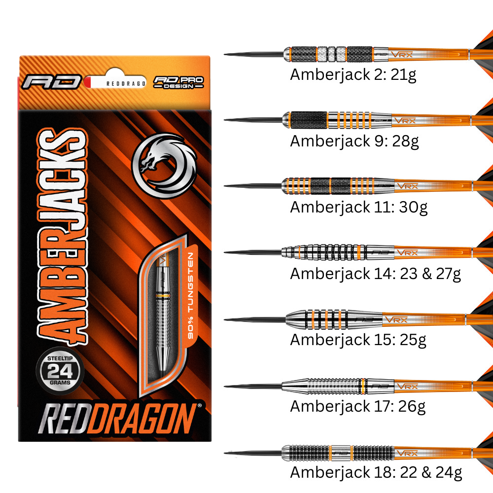 Red Dragon Amberjack | 90% Tungsten Darts