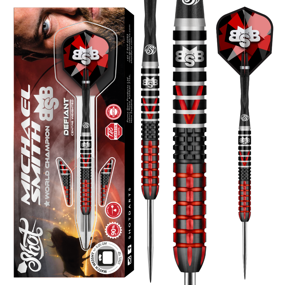 Shot Michael Smith Defiant Darts | 90% Tungsten | The Dart Depot